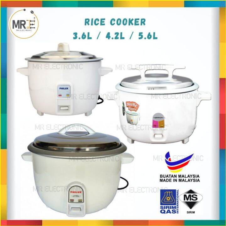 [UP TO 20 CUP RICE] PHILUX | NIPPON ELECTRIC RICE COOKER 3.6L / 4.2L ...