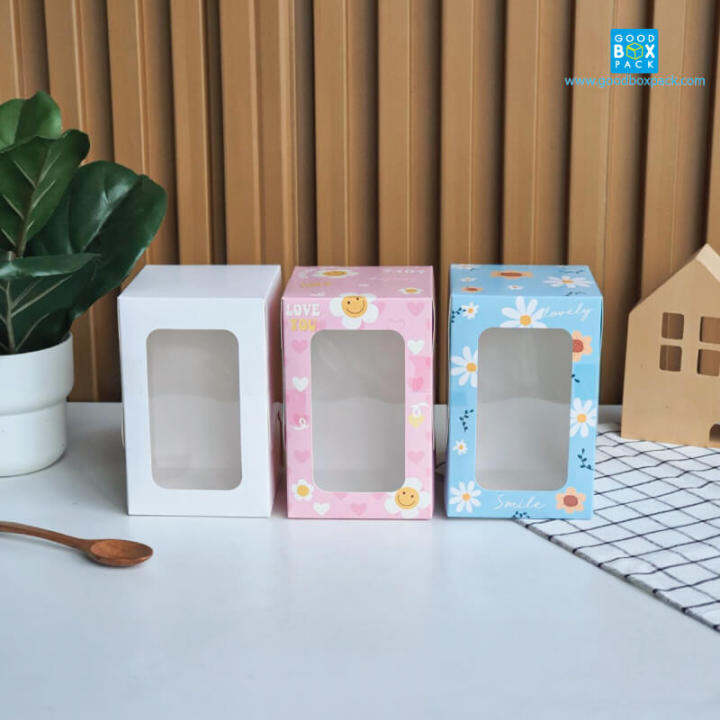 Goodboxpackกล่องเค้กชิ้นทรงสูง(แพ็คละ 20 ใบ) | Lazada.co.th