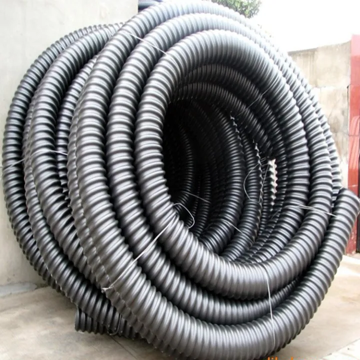 Grey reinforced PVC ventilation pipe rubber hose dust suction and ...