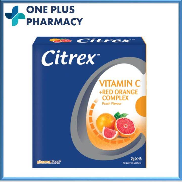 Citrex Vitamin C + Red Orange Complex 2g x 15 Sachets [EXP 12/2024 ...