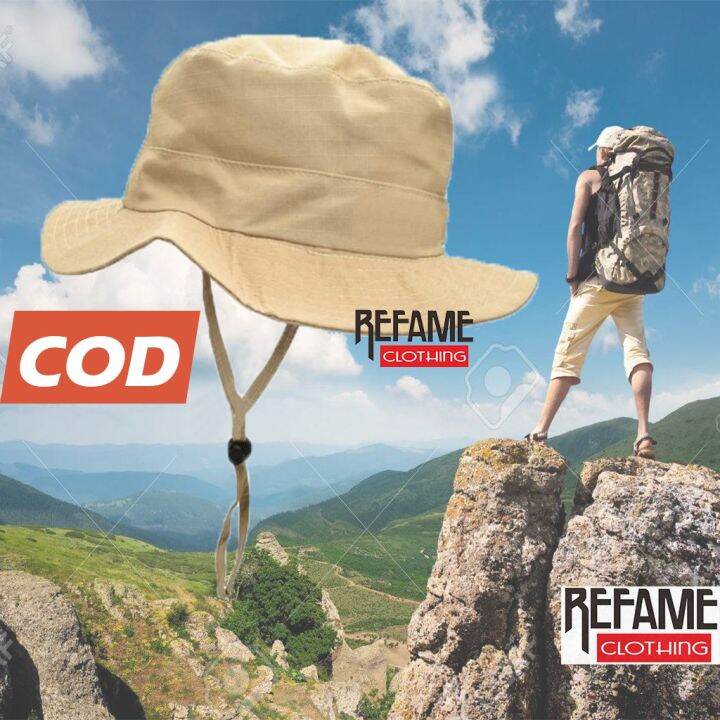 Topi Bucket Rimba Gunung Pria Wanita Outdoor Topi Rimba Hat Topi ...