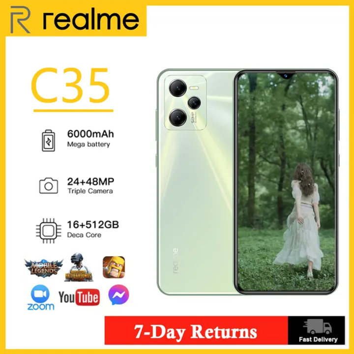Realme C35 Smartphone Android mobile phone AI Triple Camera 6000mAh ...