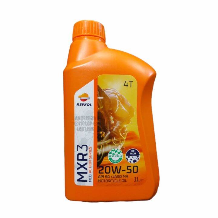 Oli Motor Oli Mesin Repsol MXR3 4T 20W50 1L | Lazada Indonesia