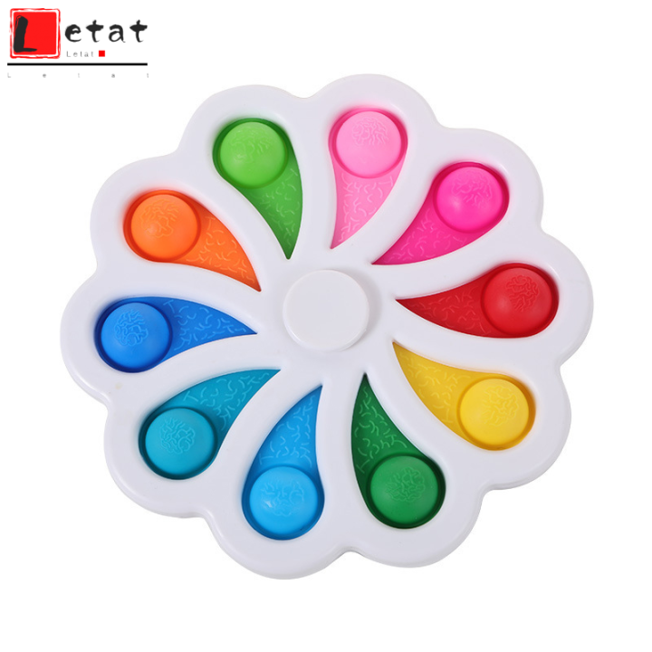 Letat🔥 Simple Dimple Push Pop It Bubble Sensory Autism Toy Stress Relief Fidget Spinner Fidget ...