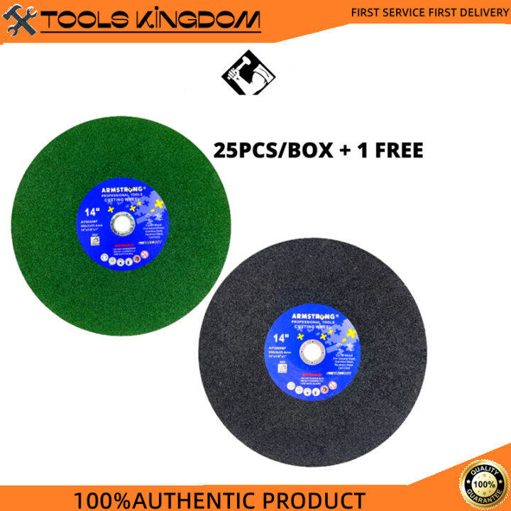 ARMSTRONG CUTTING DISC 14’’ (BLACK&GREEN) 25 PCS PER BOX + 1 FREE ...