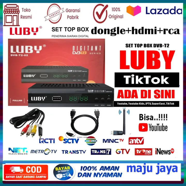 STB SET TOB BOX LUBY 01 digital/DONGLE HDMI dan RCA SESUAI VARIYAN YG ...
