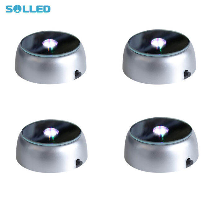 SOLLED 4ชิ้นส่องสว่าง4led ผู้ถือโคมไฟ7เซนติเมตรรอบไล่โทนสีที่มีสีสันฐาน ...