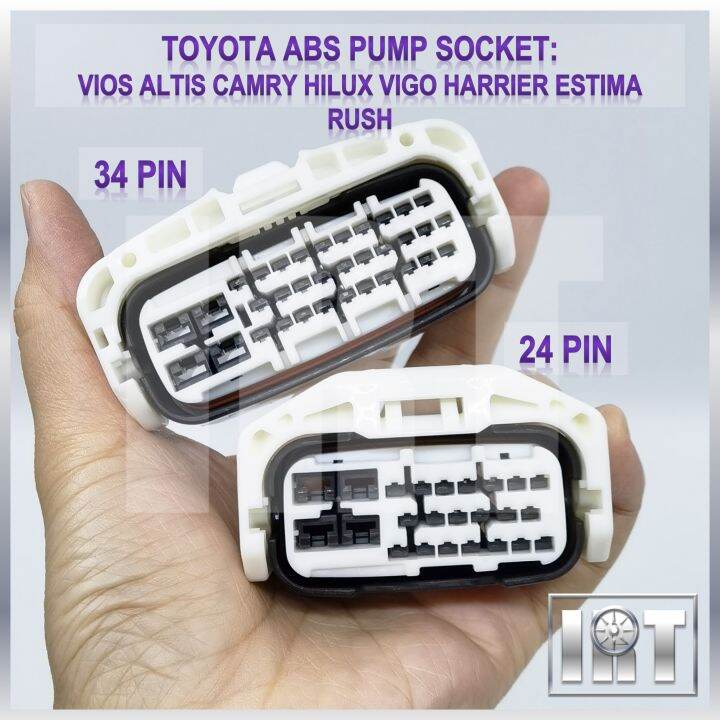 24 Pin 34 Pin ABS Pump Socket Hilux KUN25 Anti-Lock Braking System ...