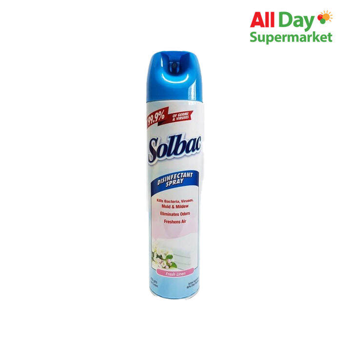 Solbac Disinfectant Spray Fresh Linen 400g | Lazada PH