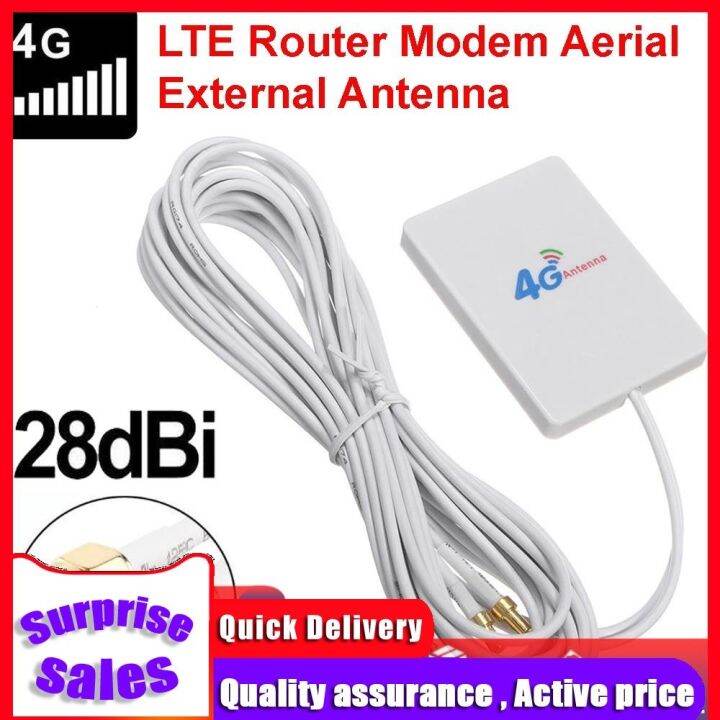 Indoor 28dBi High LTE Router Modem Aerial External Antenna With 2 ...