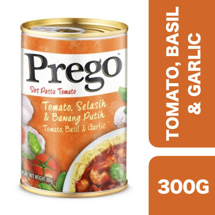 Prego Tomato, Basil & Garlic Pasta Sauce 300g ++ พรีโก้ ซอสพาสต้ารส ...