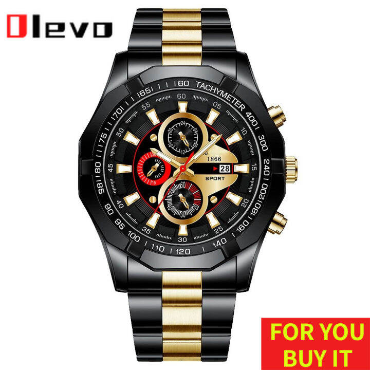 OLEVO นาฬิกาสวิสสำหรับผู้ชาย,นาฬิกาแบรนด์อัตโนมัติไม่ใช่นาฬิกาข้อมือ ...