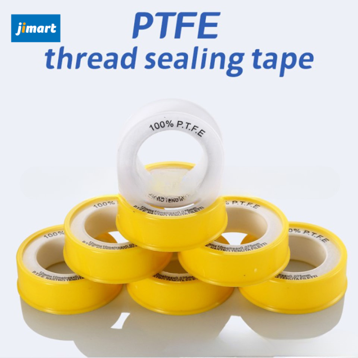 Jimart 100% PTFE Thread Seal Tape White Tape Pipe Leak Water Plumber Hardware Pita Pelekat Paip ...