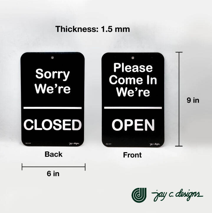 Acrylic Signage Open and Closed Sign Jay C. Designs 1917 | Lazada PH