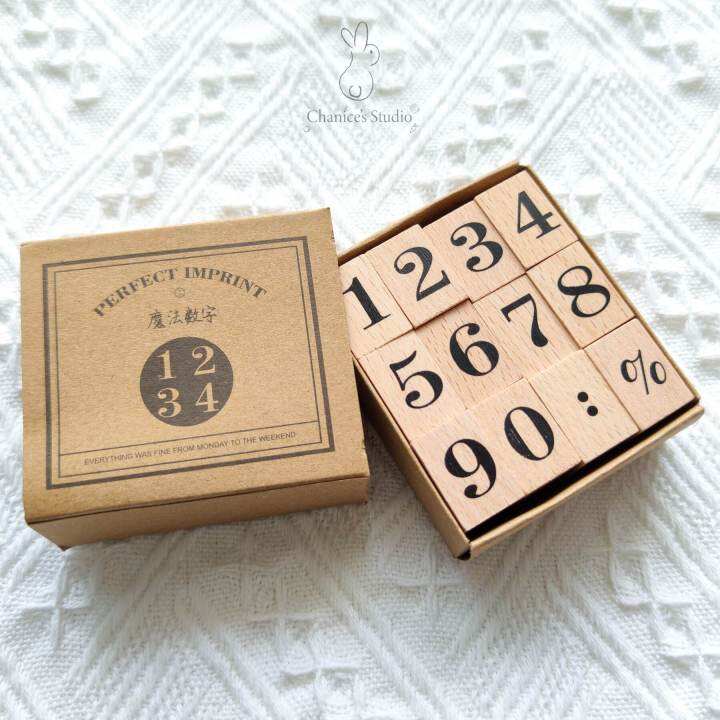 Numbering Wooden Stamp • Vintage Rubber Stamp • Chop Numbering ...