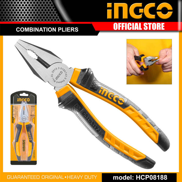 INGCO Combination Pliers 7"/180mm HCP08188 IHT | Lazada PH