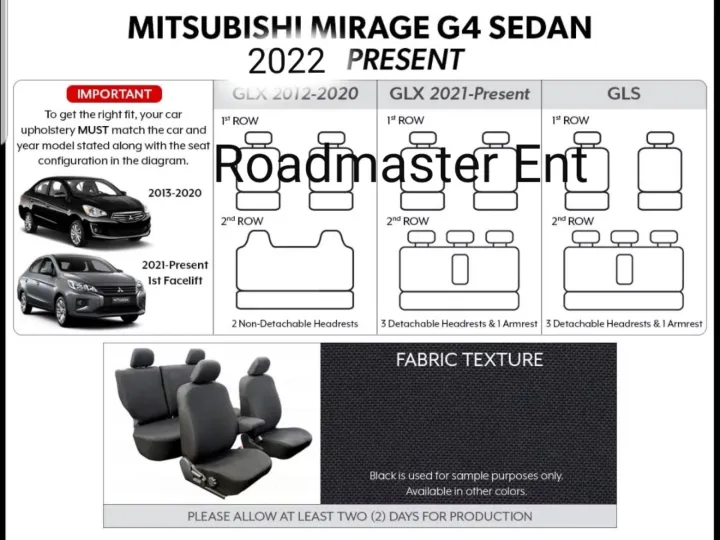 Custom Fit / Customized Seat Cover - Khaki Polyester for Mitsubishi ...