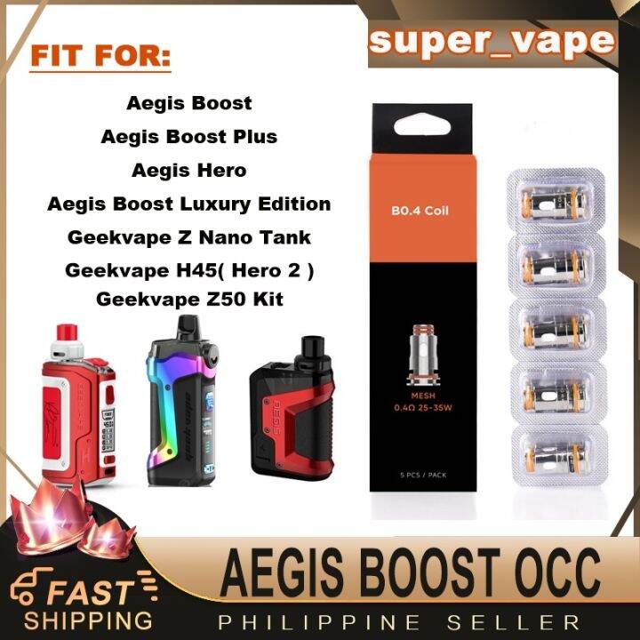 Geek Vape Aegis Boost occ FEEX Replacement Coil 0.4 Mesh 0.6 Mesh Occ ...