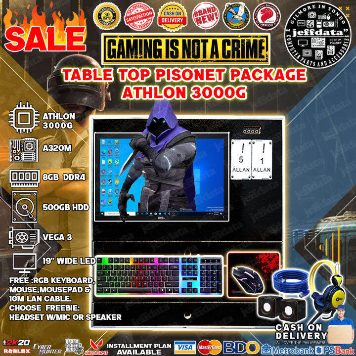 Pisonet Package Athlon 300G 8gb ddr3 500gb hdd Vega 3 19 Wide Led ...