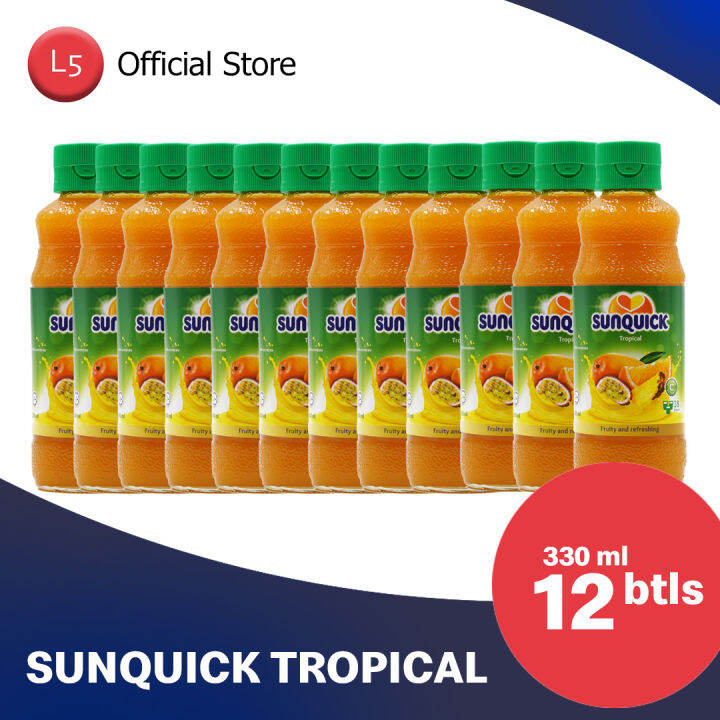 Sunquick Tropical Fruit Juice 330ml (Box of 12 bottles) | Lazada PH