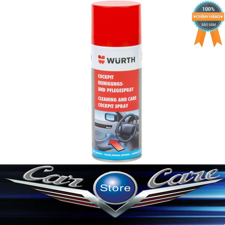 Chai xịt bảo dưỡng táp lô Wurth Cockpit cleaning and care 400ml | Lazada.vn