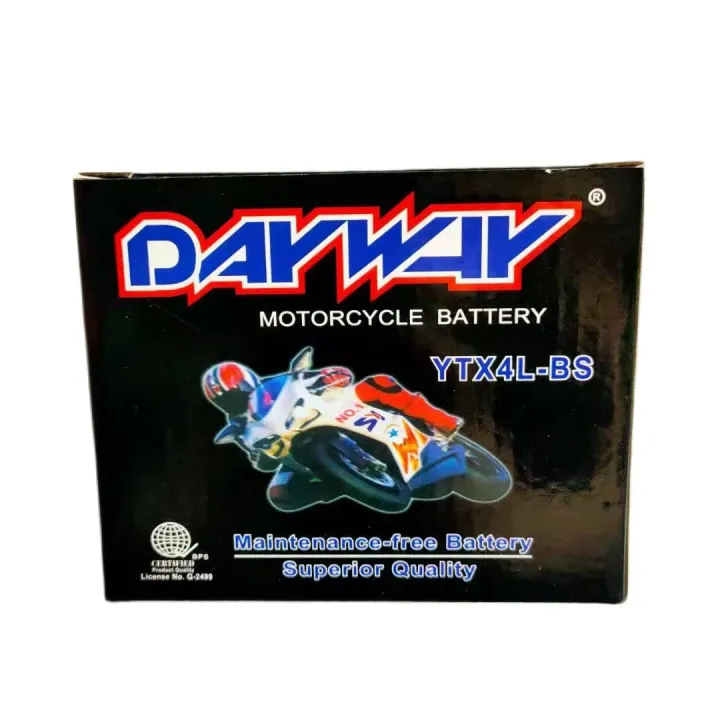 DAYWAY BATTERY YTX4L~BS MOTORCYCLE | Lazada PH