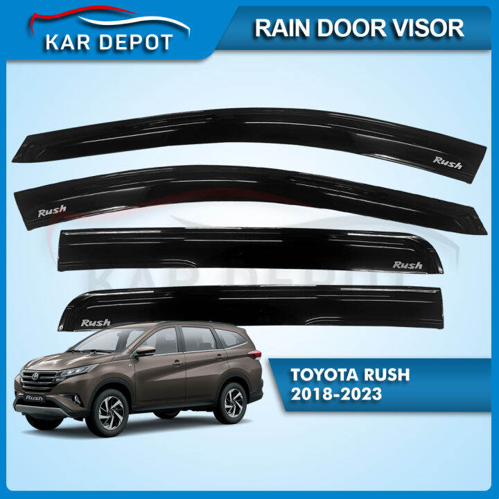 TOYOTA RUSH 2018-2023 Black Rain Visor/Sun Guard Window Visor | Lazada PH