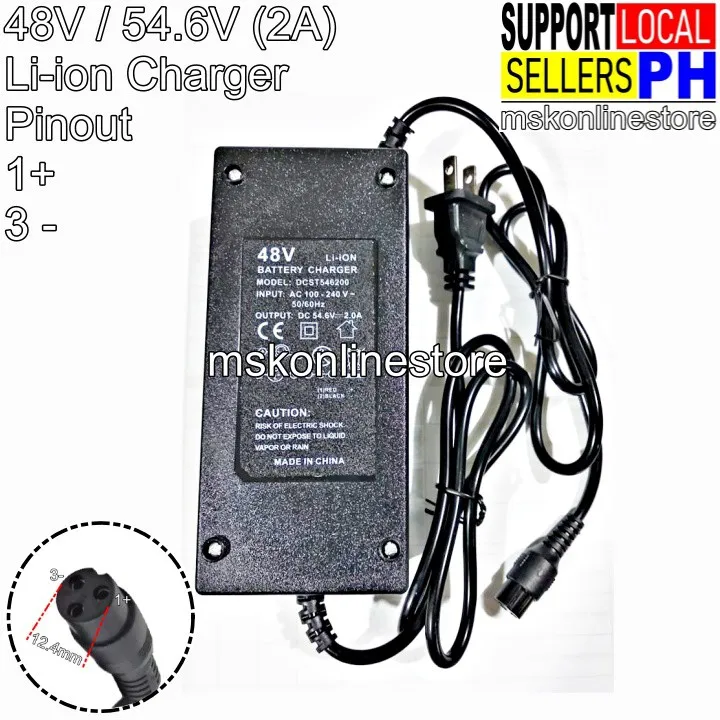 Mober S10 48V (54.6V) 2.0A Charger Electric Scooter Charger [COD] On ...