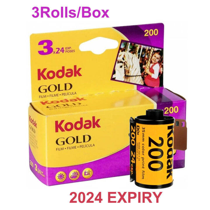 1/3Rolls KODAK GOLD 200 24 Exp 36 Exp 135 35mm Color Negative Film C41 PROCESS MVP CAMERA 2024 ...