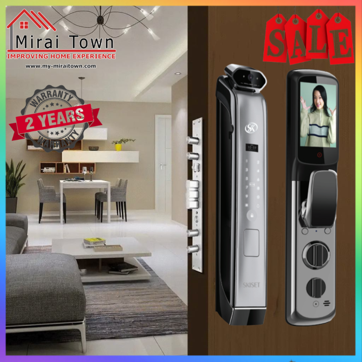 SKISET Fingerprint Smart Door Lock Password Keyless Apartment Room Lock ...