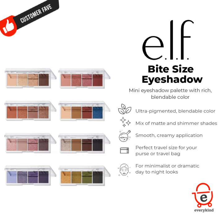 Elf Bite Size Eyeshadow Palette - Creamy, Blendable, Ultra-Pigmented ...