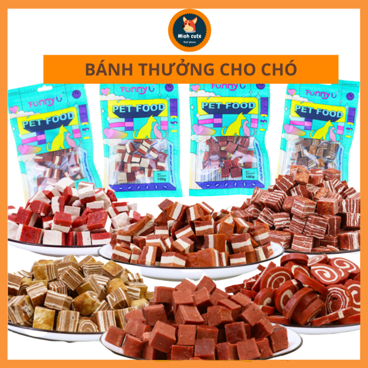 Bánh thưởng cho chó Funny 100g Hương vị thịt bò huấn luyện thú cưng ...