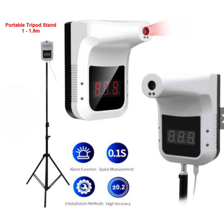 ACB K3 Infrared Thermometer with Stand Non-Contact Digital Thermometer Forehead Body Temperature ...