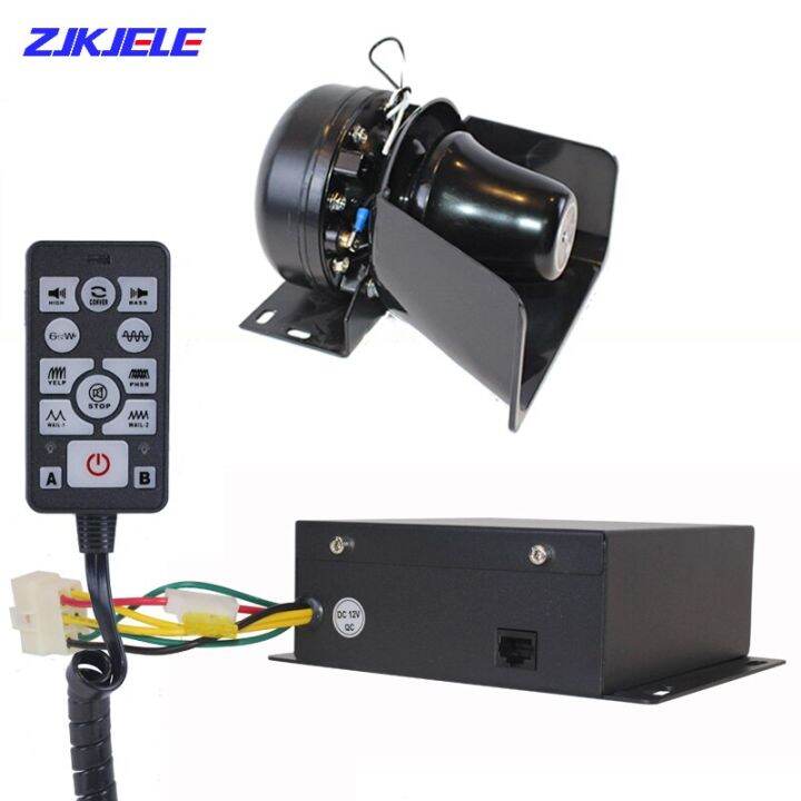 200W 12V Police Sirens 9 Tones Car Warning Alarm Light Control Switches ...