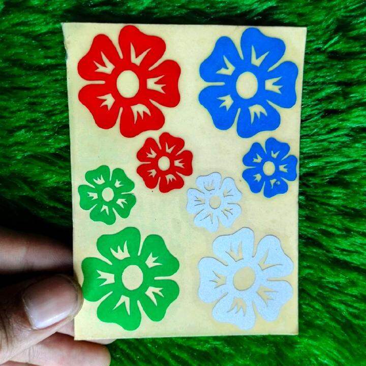 stiker cutting timbul bunga isi 8 | Lazada Indonesia