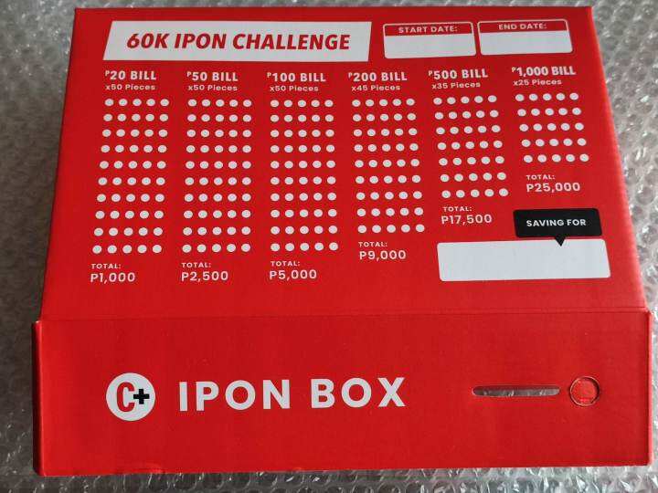 IPON BOX 69k Ipon Challenge C+ Ipon Box by Chinkee Tan | Lazada PH