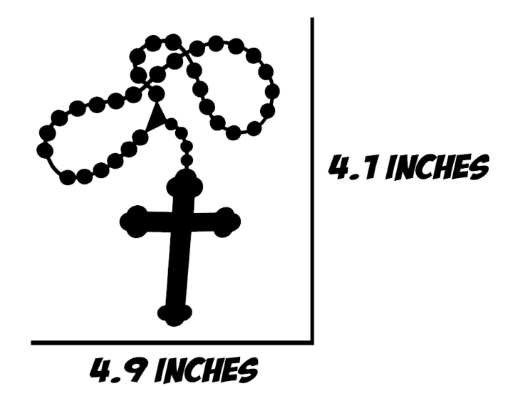 ROSARY design 1 cut out vinyl stickers 4.9x4.1inches | Lazada PH