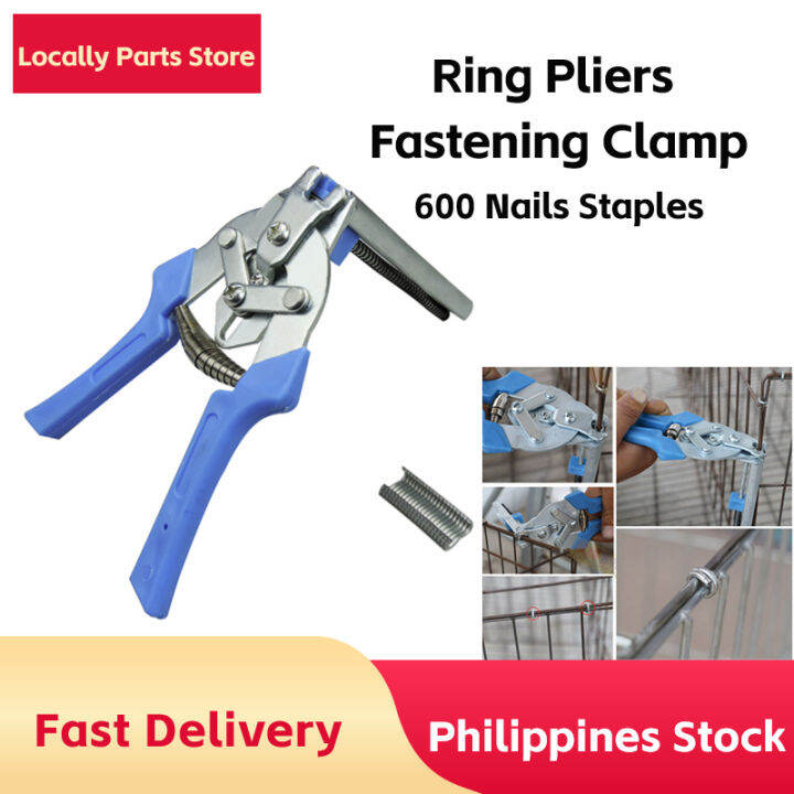 Homekit Mall Hog Ring Plier Tool And 600 Nails Clips Staples Chicken ...