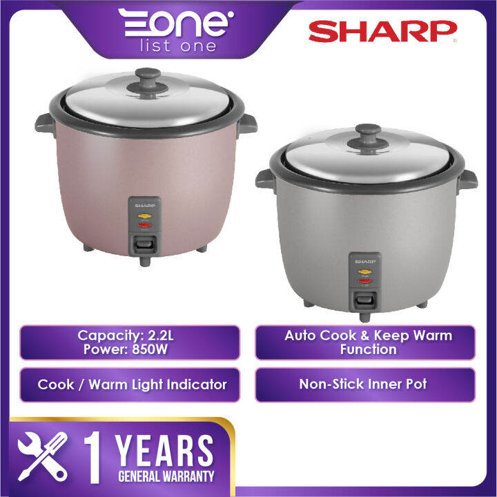 Sharp 2.2L Conventional Rice Cooker KSH228SPK | KSH228SSL | Non-Stick ...