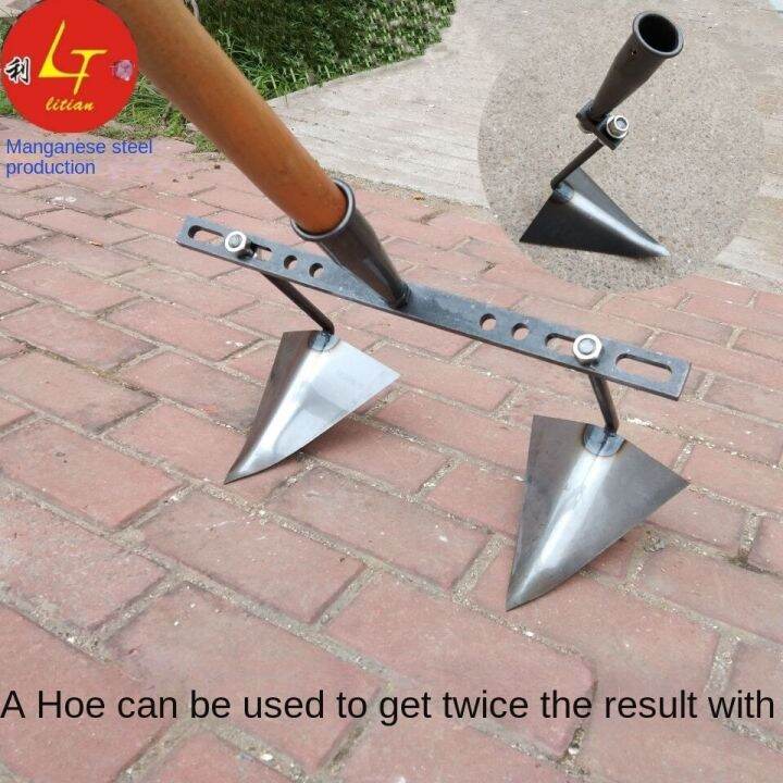 🎀READY STOCK🎀 Hoe All-steel Ridge Triangular Hoe Extra-large Pointed ...