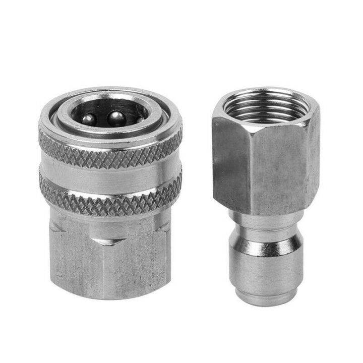 Stainless Steel Adapter Set NPT Quick Connect Valve Connector 5000 PSI ...