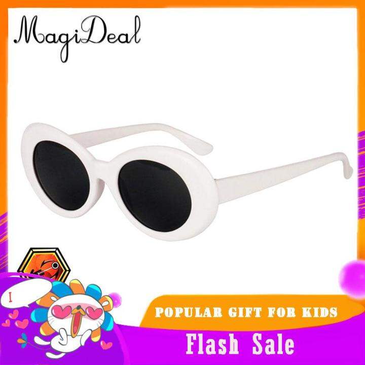 MagiDeal Retro Clout Goggles Glasses Oval Bold Mod Thick Framed ...