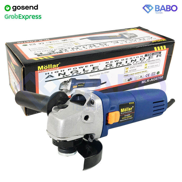 Mollar Mesin Gurinda Tangan Grenda Listrik Grinder 4 Inch AG6700 Free ...
