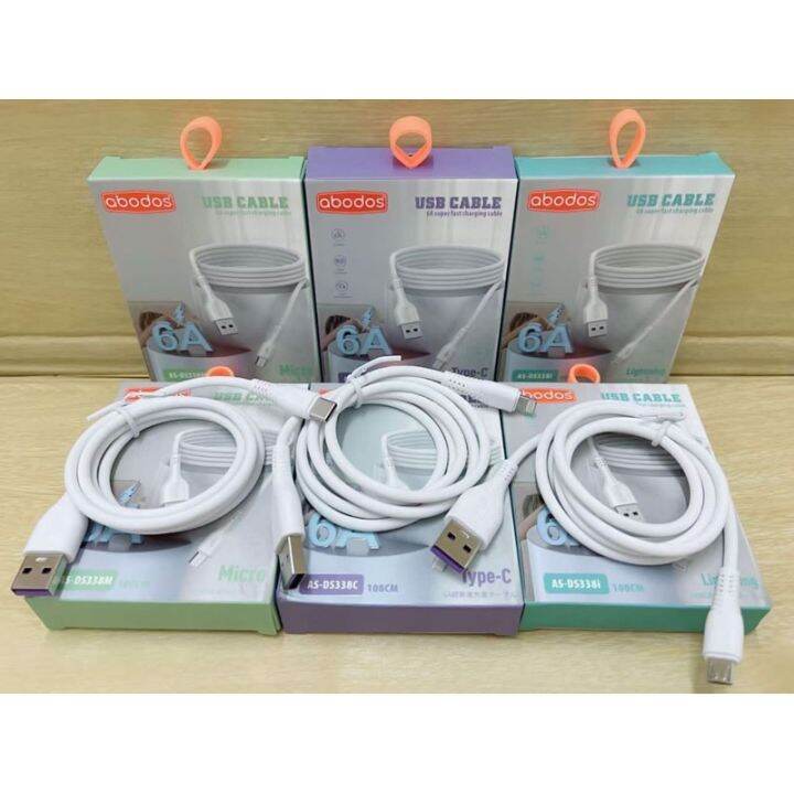 Abodos 5A 6A Cable Fast Charging Data USB Cable For Micro Lightning Type-C | Lazada