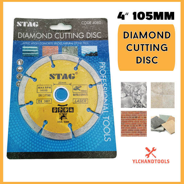 [READY STOCK] 4 INCH 105MM STAG DIAMOND CUTTING DISC DIAMOND SAW BLADE ...