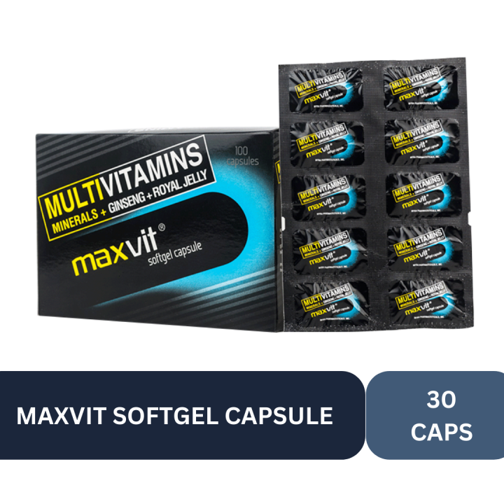Maxvit Soft Gel Capsule Multivitamins + Minerals 30 pieces | Lazada PH