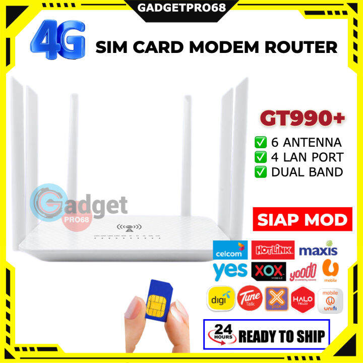 Modified Unlimited 4G LTE Modem GT990+ MOD Sim Card Modem Router ...