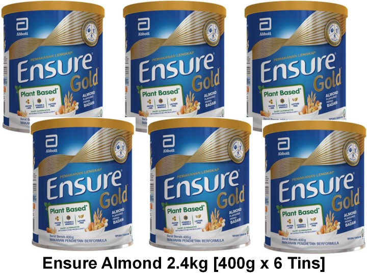 Abbott Ensure Gold 2.4kg Almond [6 cans x 400g] | Lazada