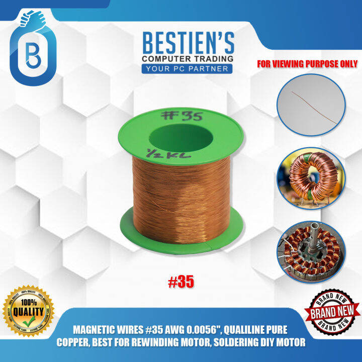 MAGNETIC WIRES #35 AWG 0.0056", QUALILINE PURE COPPER, BEST FOR ...