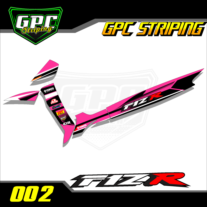 Striping Yamaha Fiz R - Stiker Variasi List Motor Fiz R Motif Racing ...